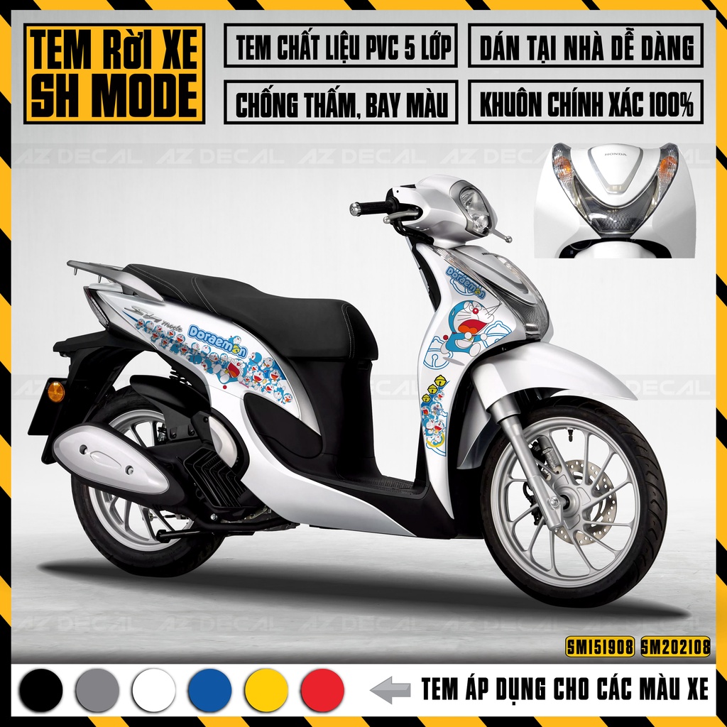 Tem Rời Xe SH Mode Mẫu Mèo Doraemon | SM08 | Decal SH Mode 2015 - 2019 ...