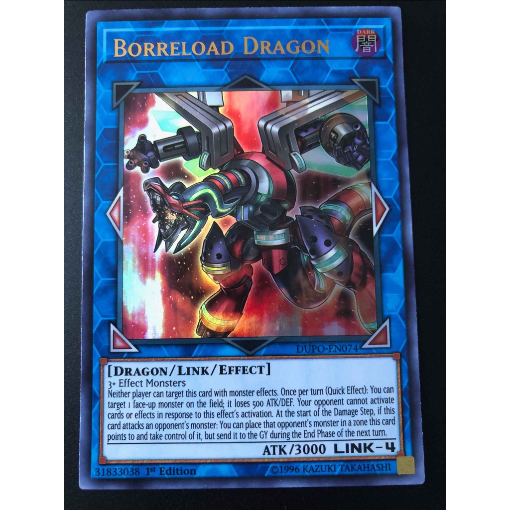 Thẻ bài YUGIOH - Borreload Dragon - DUPO-EN074 - Ultra Rare 1st Edition | Shopee Việt Nam