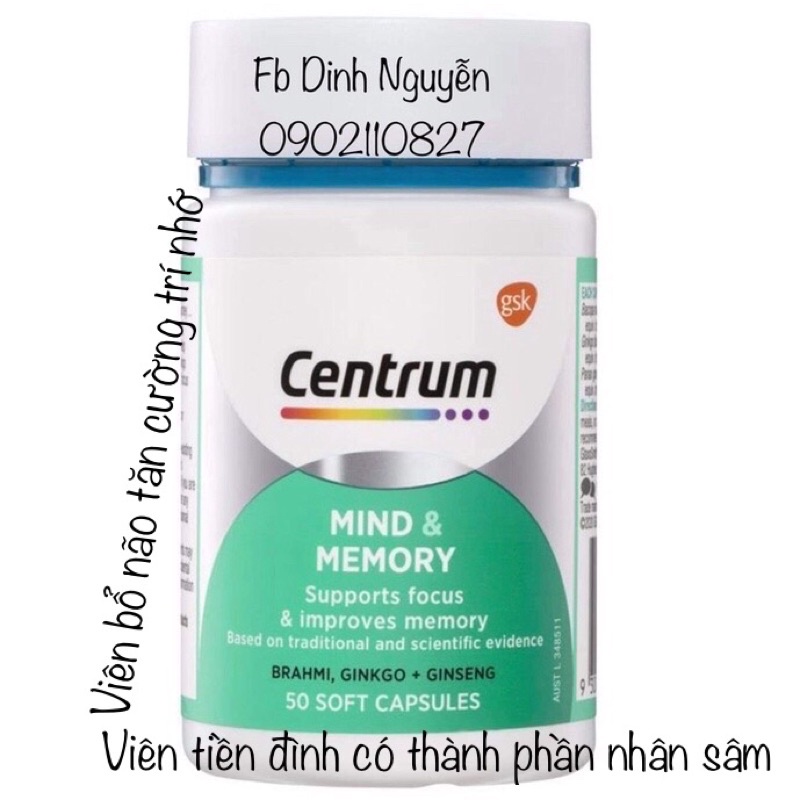 Viên bổ não Centrum Mind & Memory | Shopee Việt Nam