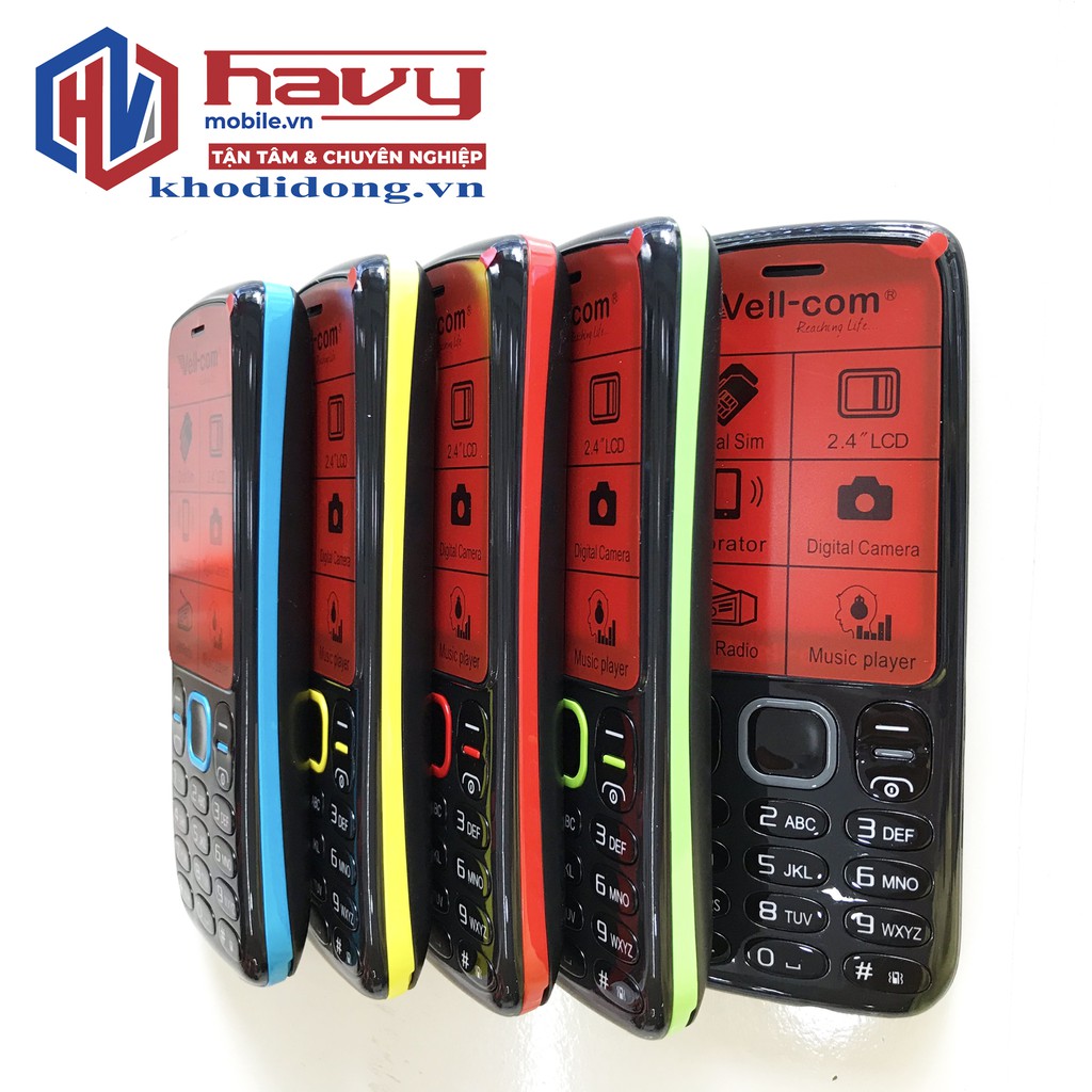 Điện Thoại Vell-Com Vlife V2 - Bảo Hành 12 Tháng - 2 Sim - Chữ To - Màn ...