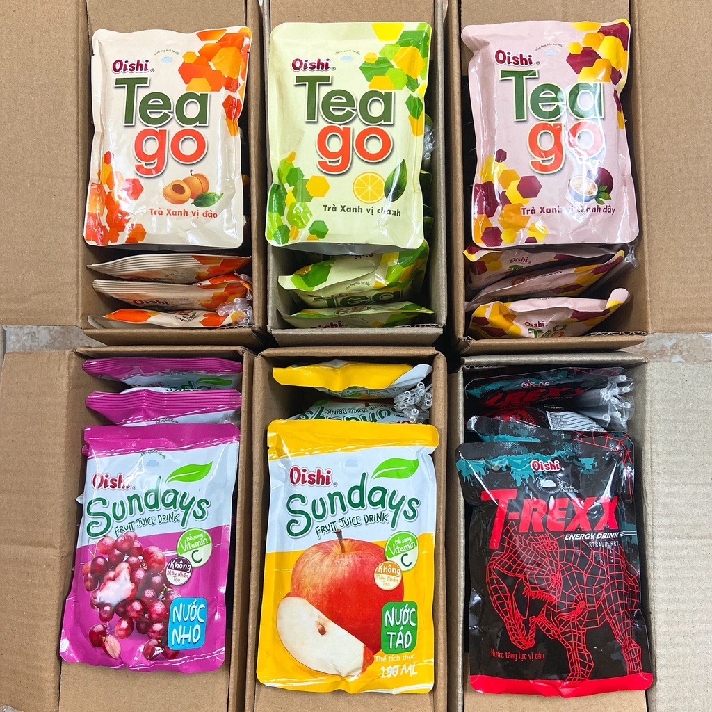 Lốc 10 gói trà túi Oishi Teago/Sundays/T-rexx các vị | Shopee Việt Nam