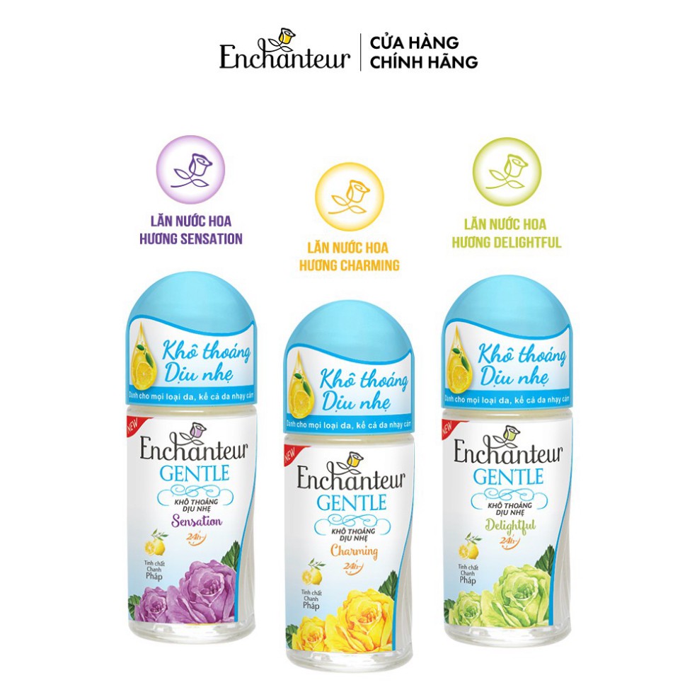 Lăn khử mùi Enchanteur Gentle Charming/ Delightful/ Sensation 50ml ...