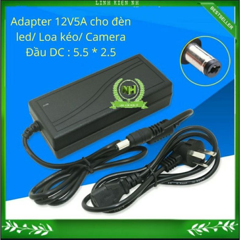 (LKNH) Bộ chuyển nguồn Adapter AC - DC : 12V5A Chuẩn dòng ( Dùng cho ...