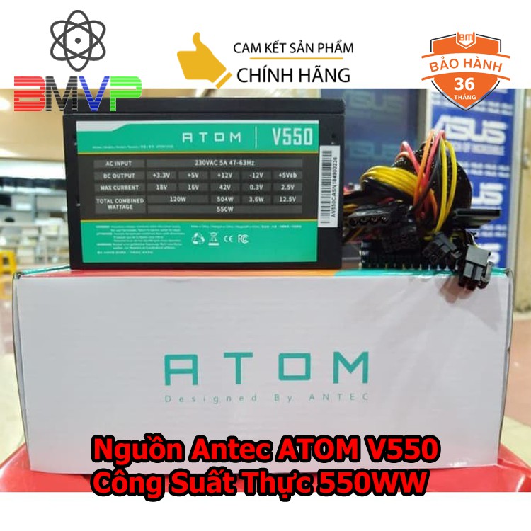 Nguồn Máy Tính Antec ATOM V550 - Công Suất Thực 550W - Hàng chính hãng | Shopee Việt Nam