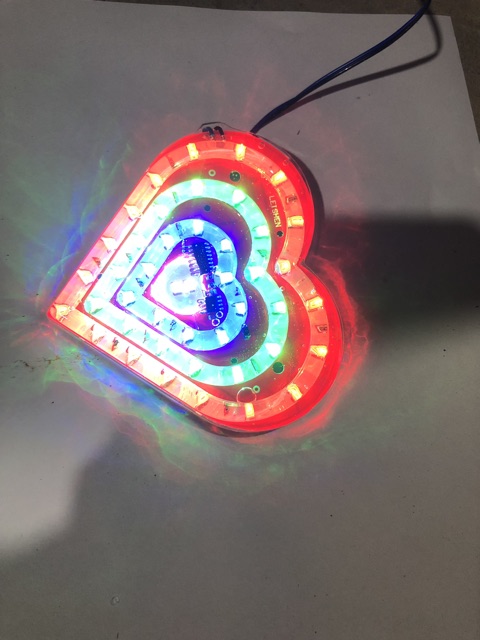 Led trái tim chạy điện 12v 24v to 12cm và bé 10cm | Shopee Việt Nam