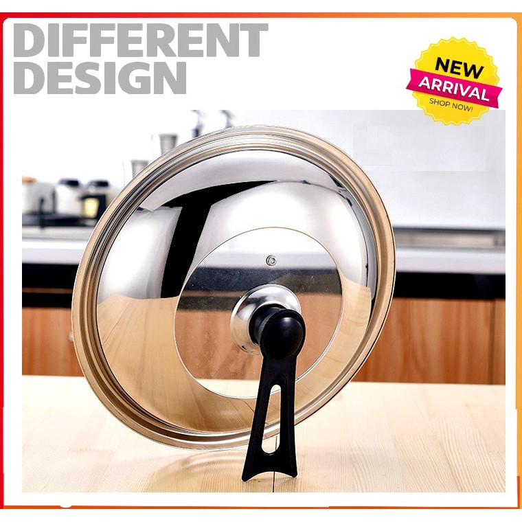 [Quai Đứng INOX] Nắp Đậy Chảo Chống Dính Size Lớn Bằng Kính Cường Lực + Inox Cao Cấp, Tiện Lợi ...