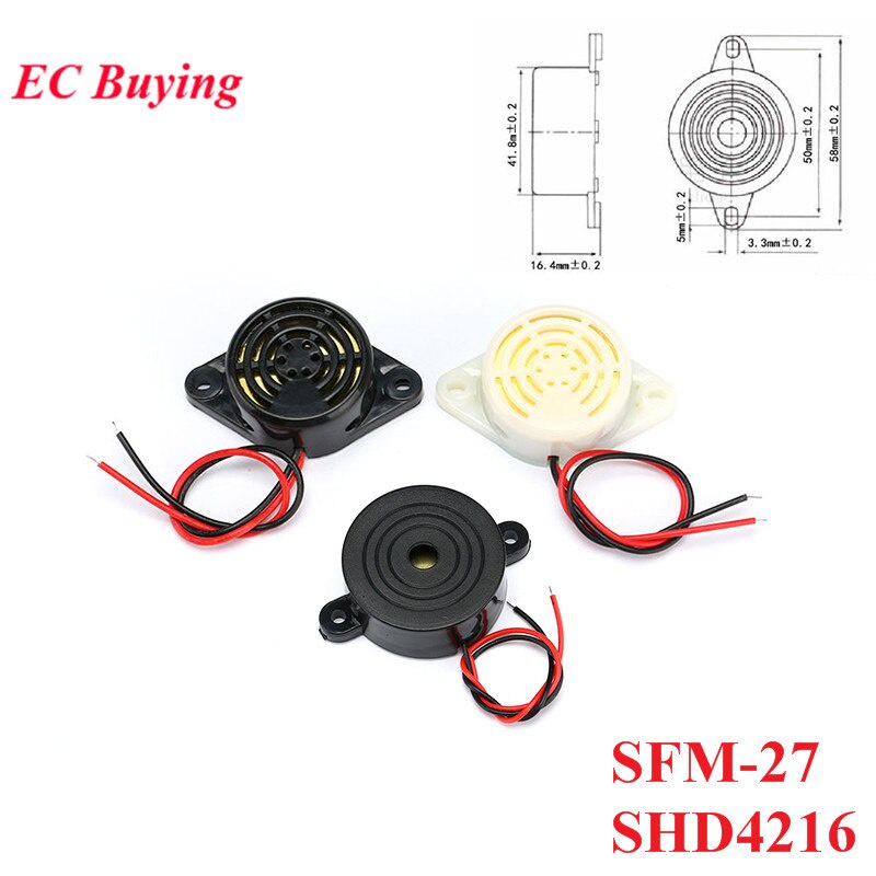 Còi Báo Động SFM-27 DC 3-24V 12V Độ Chính Xác Cao Cho Arduino Car Van ...
