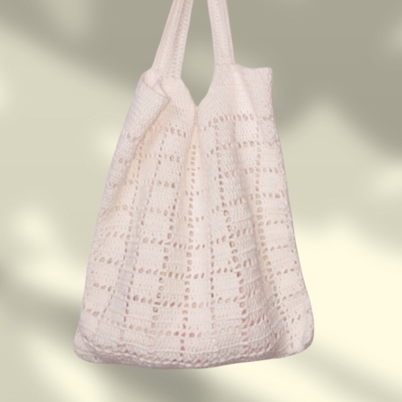 𝘾𝙧𝙤𝙘𝙝𝙚𝙩 𝙏𝙤𝙩𝙚 𝘽𝙖𝙜 - Túi len crochet | Shopee Việt Nam