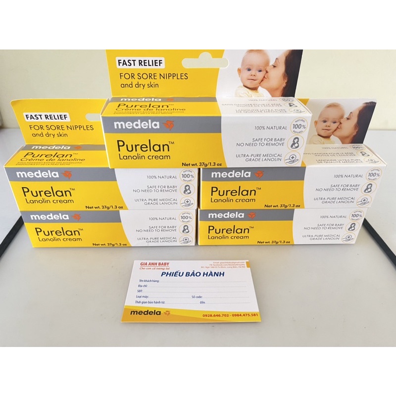 Kem bôi nứt đầu ti Medela Tender care lanolin, medela purelan lanolin ...