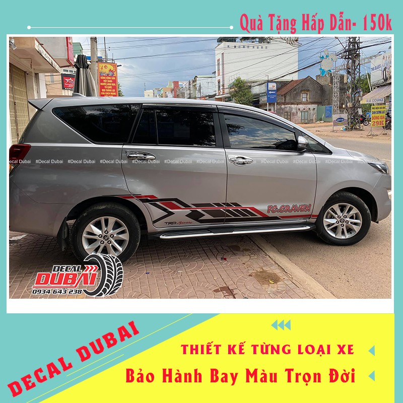 Tem Dán Xe Innova TRD Mẫu Mới - Decal Innova | Shopee Việt Nam