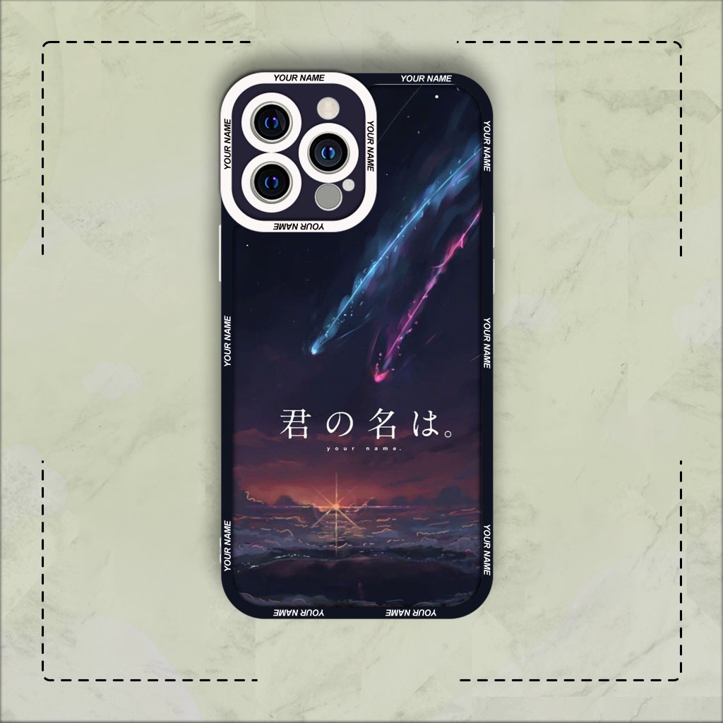 Ốp lưng iphone samsung xiaomi oppo cạnh vuông JM Case Anime Your Name ...