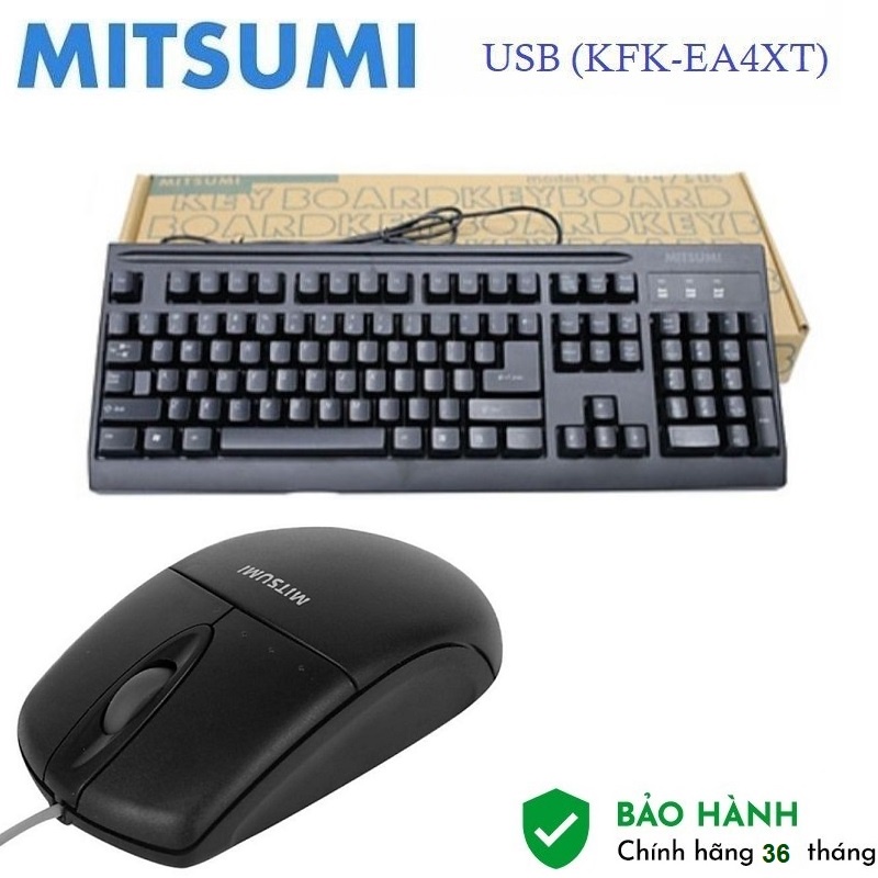 Bộ bàn phím chuột Mitsumi cổng USB chính hãng bảo hành 36 tháng ...