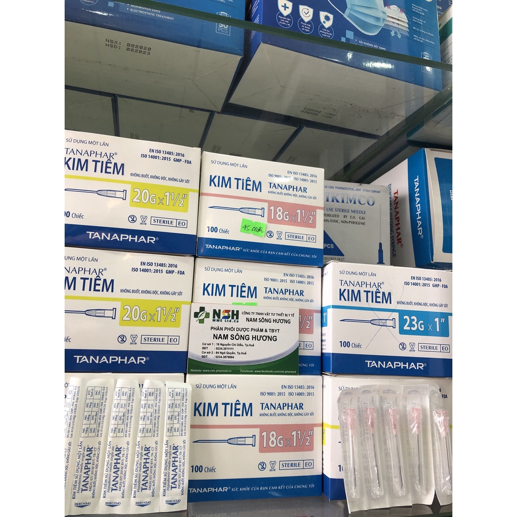 [LẺ 01 cây] Đầu kim tiêm vô trùng 18G 20G 23G 25G 26G TANAPHAR ĐẦU KIM ...