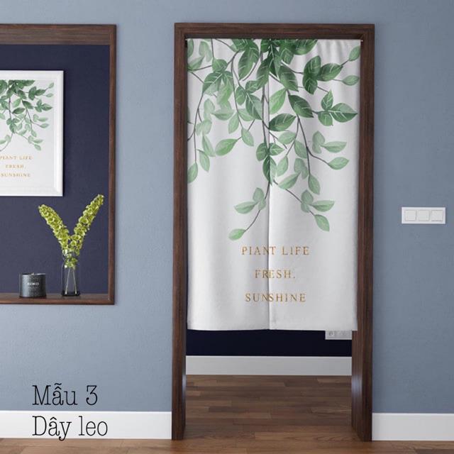 Rèm cửa IN HOA kiểu Nhật Noren loại 2 MẢNH (Đã bao gồm thanh treo rèm) | Shopee Việt Nam