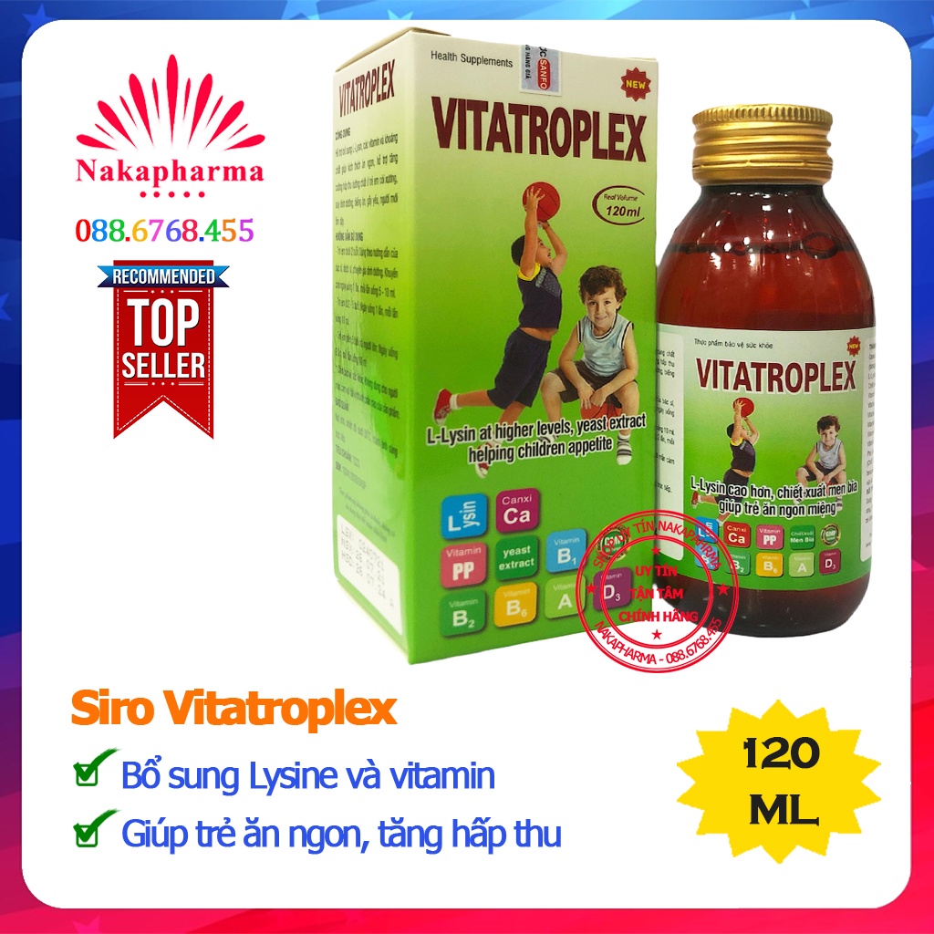 Siro Vitatroplex – Giúp bổ sung lysine và vitamin cho trẻ đang lớn, mọc ...