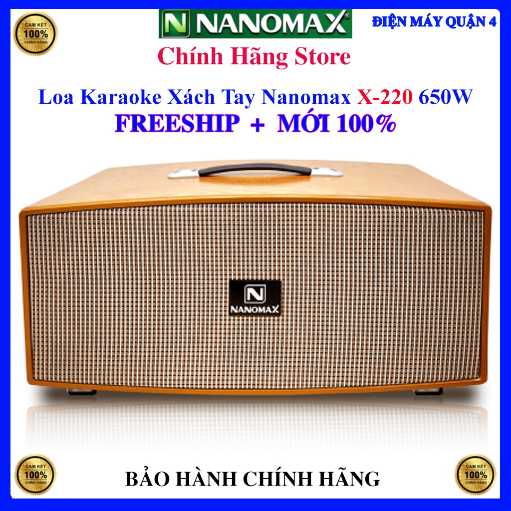 Loa Karaoke Nanomax X-220 / Nanomax X220 Bluetooth 2 Bass 20cm 650w ...