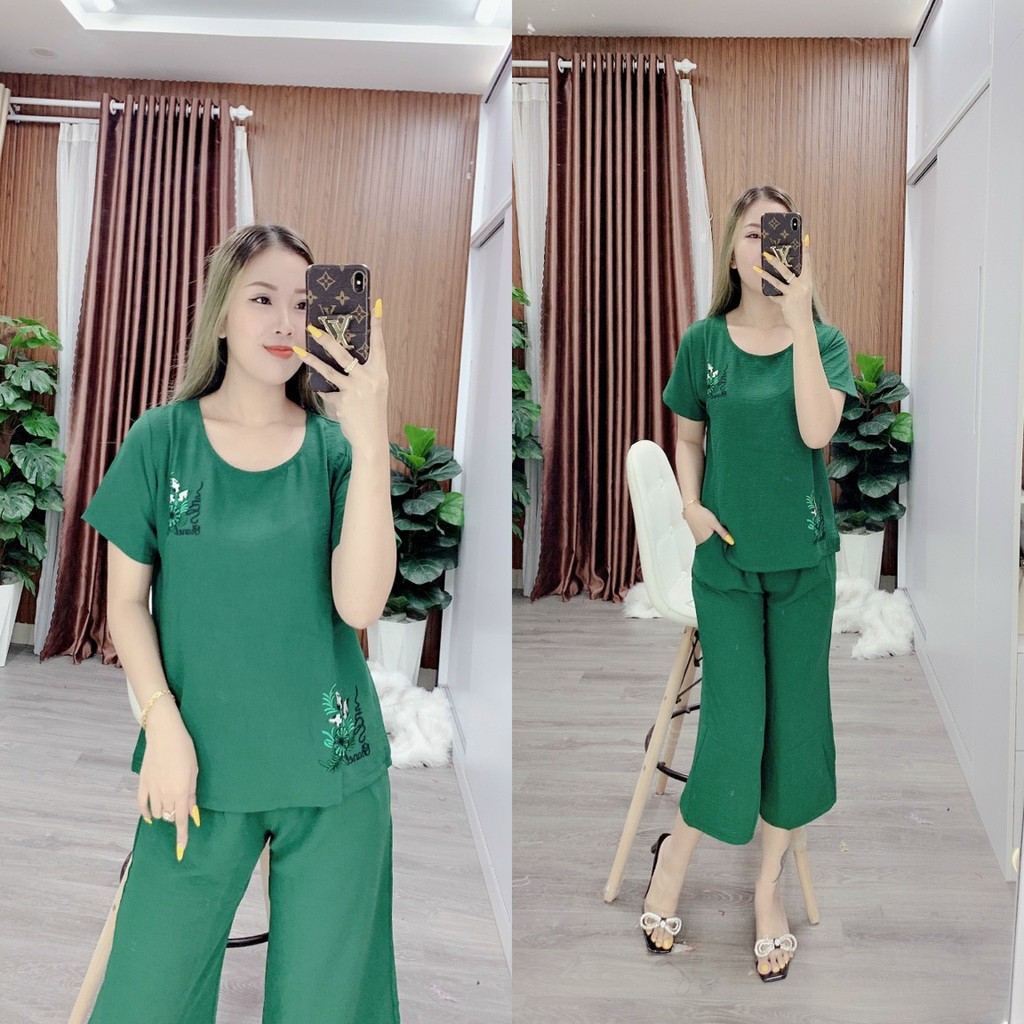 ĐỒ BỘ Trung NiÊn DÀnh Cho CÁc MẸ ️ ĐŨi ThÊu Hoa MẶc MÁt ChẤt ĐẸp