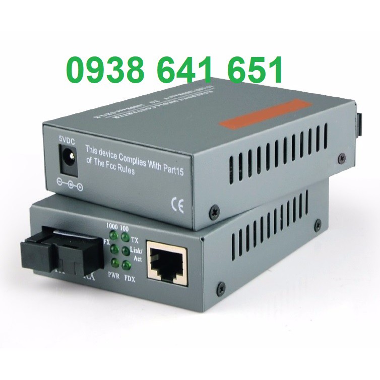 Bộ chuyển đổi quang điện NETLINK 1.0GB, 2 sợi quang 25km Single mode mã HTB-GS-03 có CO, CQ ...