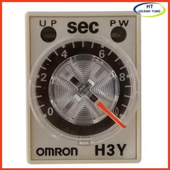 Timer mini H3Y-2 Rơ le đếm thời gian bằng núm vặn loại 8 chân nhỏ 12VDC tặng kèm chân đế PYF083A ...