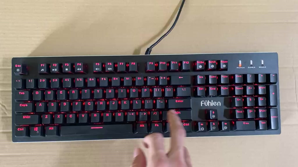 Bàn Phím Cơ Gaming Fuhlen Eraser - Fuhlen E Led Đơn Đỏ - Like New Siêu ...