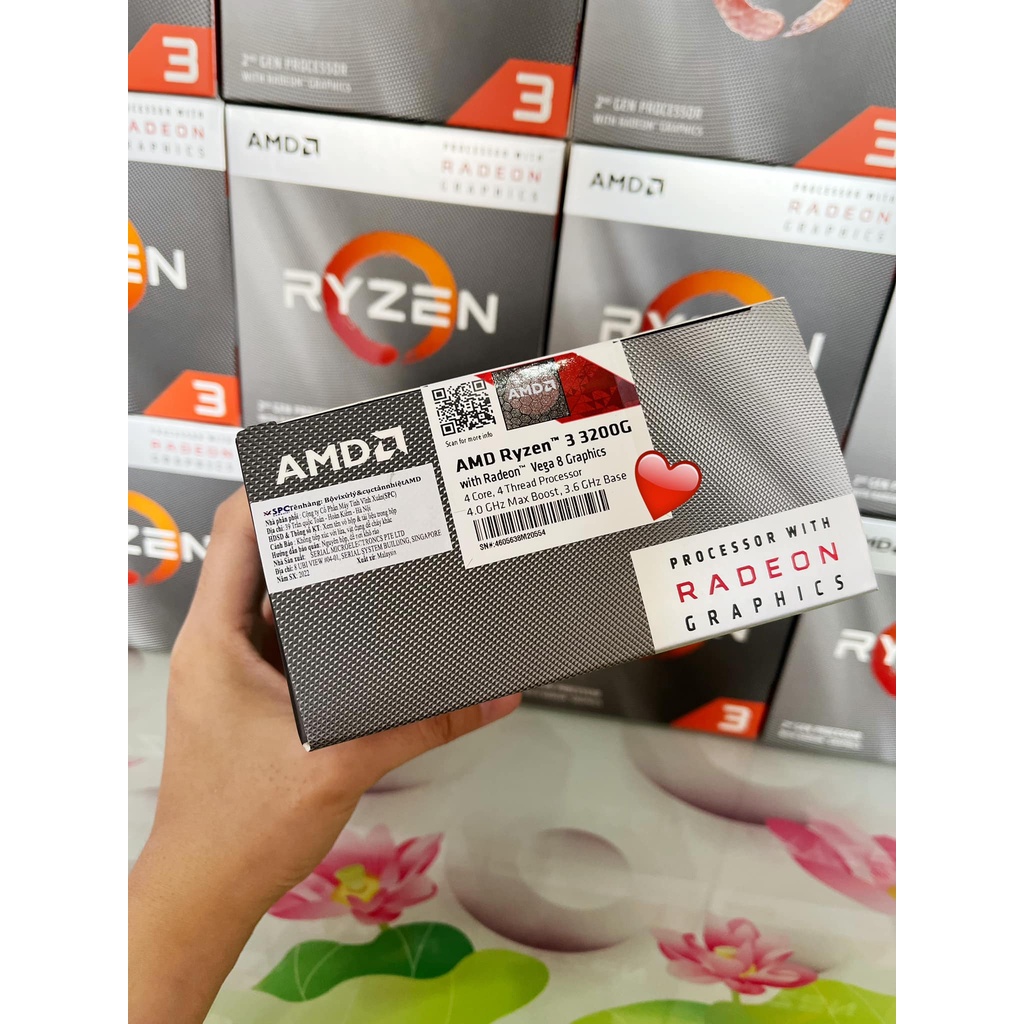 CPU ( AMD ) RYZEN 3-3200G ( 3.6GHZ CÓ VGA ONBOARD ) SOKET AM4 FULLBOX | Shopee Việt Nam