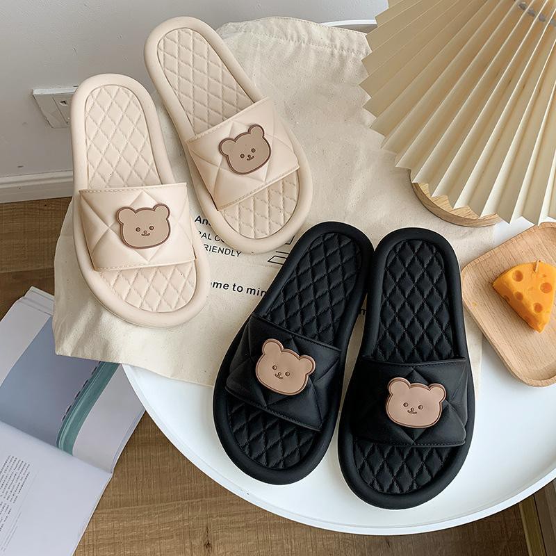 Dép Lê Quai Ngang Ulzzang Icon Gấu đáng Yêu đế Mền Kiểu Dáng Thời Trang