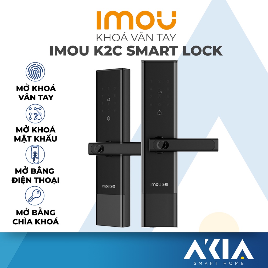 Khoá vân tay IMOU K2C - 6 cách mở, Kết nối bluetooth, Lõi bảo mật cấp C, Bảo hành 12 tháng ...