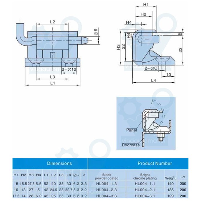 Bản lề HL 004 - 3 / Bản lề tủ điện | Shopee Việt Nam