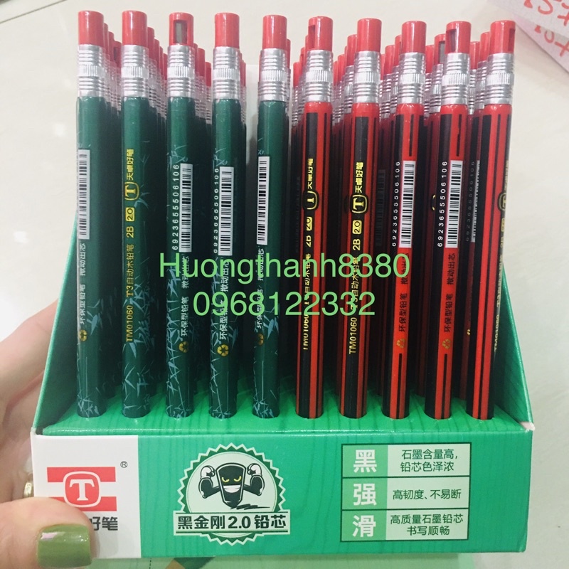 Hộp Bút Chì TM01060 =60 Bút Chì Bấm Lõi To 2.0 mm -2B(01 hộp) | Shopee ...