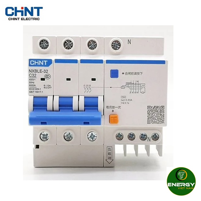 Attomat RCBO Chint 3P+N 63A NXBLE-63 - Thiết Bị Điện ENERGY | Shopee ...