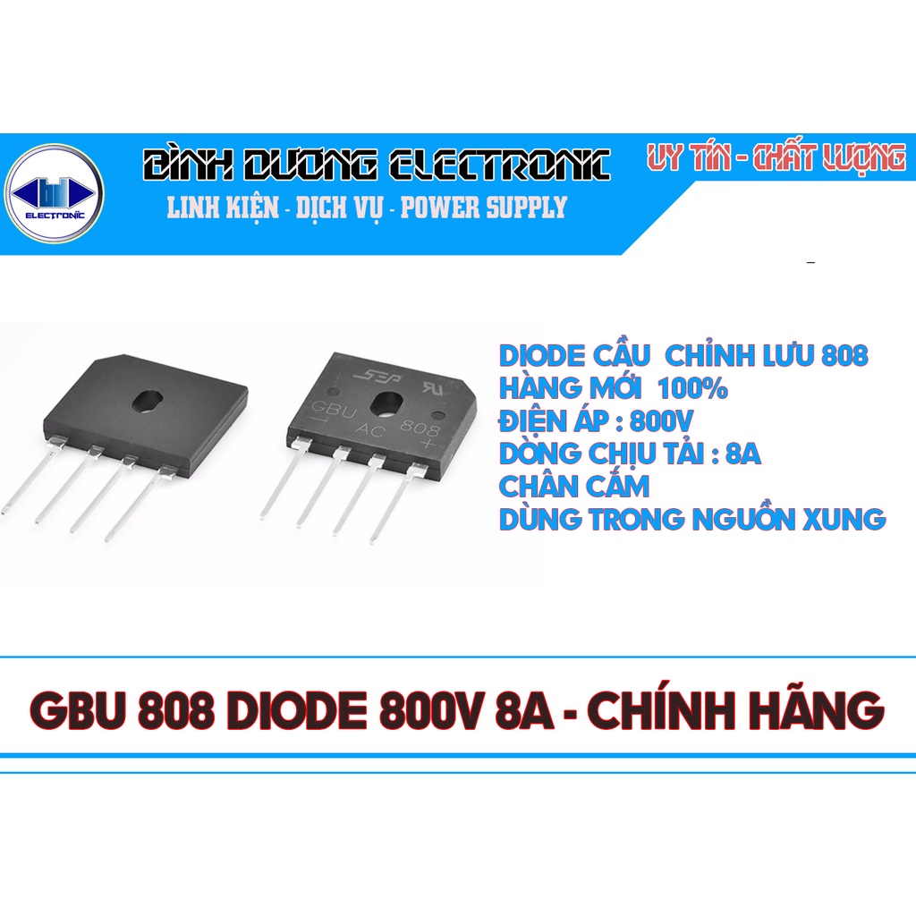 DIOT GBU808 Diode Cầu Mới 100% / 8A /800V | Shopee Việt Nam