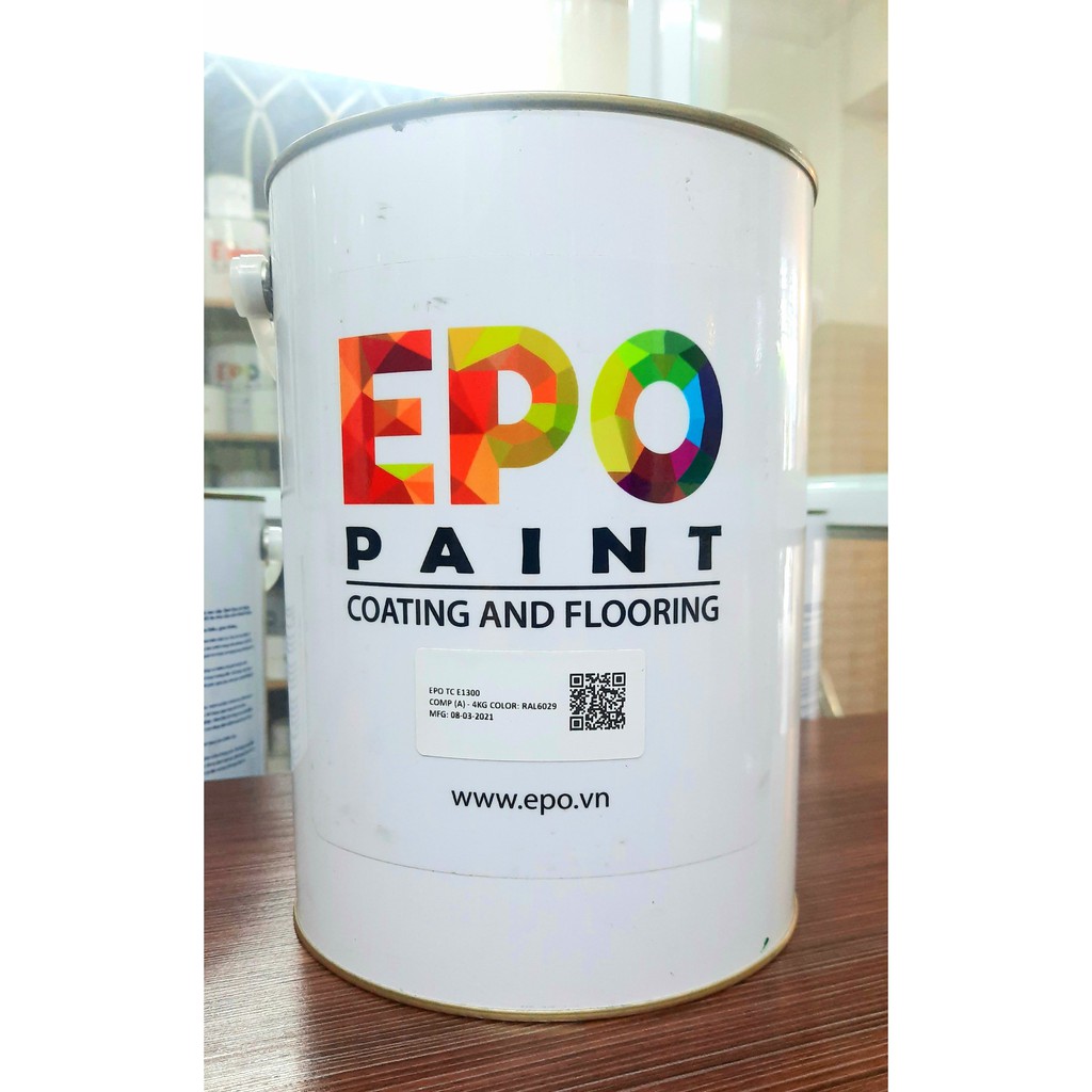SƠN CÔNG NGHIỆP - SƠN EPOXY PHỦ SÀN EPO TC E1300 - COLOR RAL 6029 (XANH ...