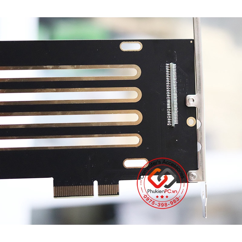 Card gắn SSD 2.5 NVMe U2 SFF-8639 sang PCIe 4X. Dùng cho máy tính PC ...