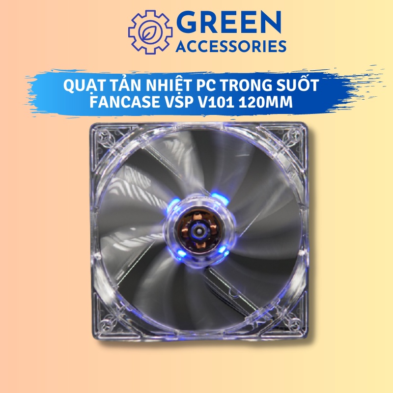 Quạt tản nhiệt PC - Fan case trong suốt 120mm VSP V101 LED - Green ...