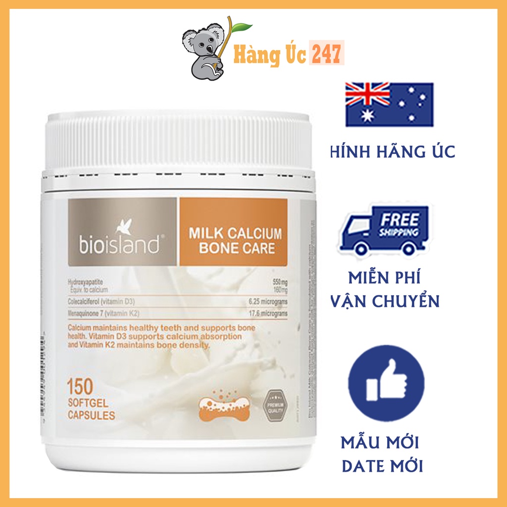 Viên sữa bổ sung canxi Bio Island Milk Calcium Bone Care 150 viên | Shopee Việt Nam