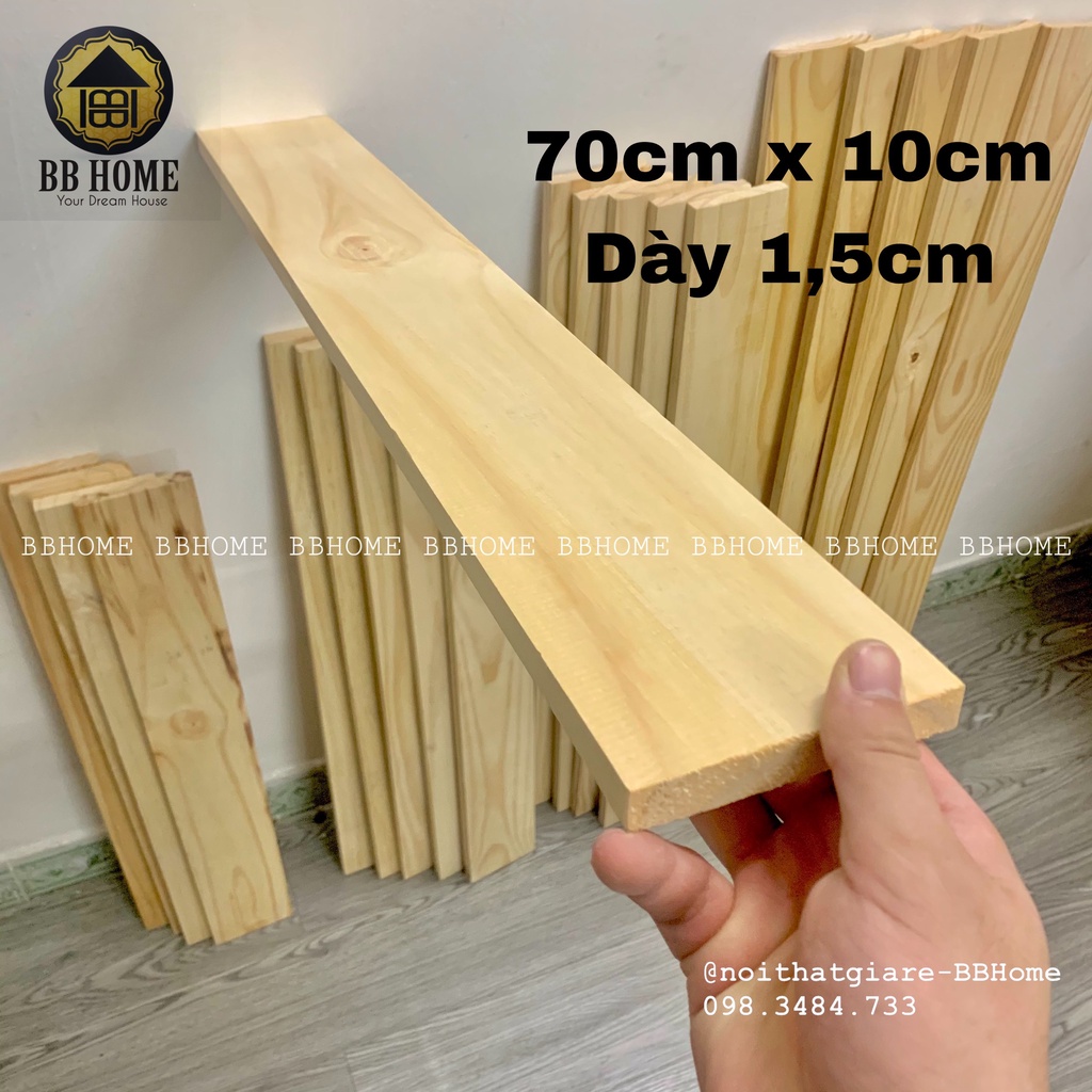 Tấm ván gỗ thông dày 1,3cm x rộng 10cm dài 100-90-80-70cm đã bào láng mịn | Shopee Việt Nam
