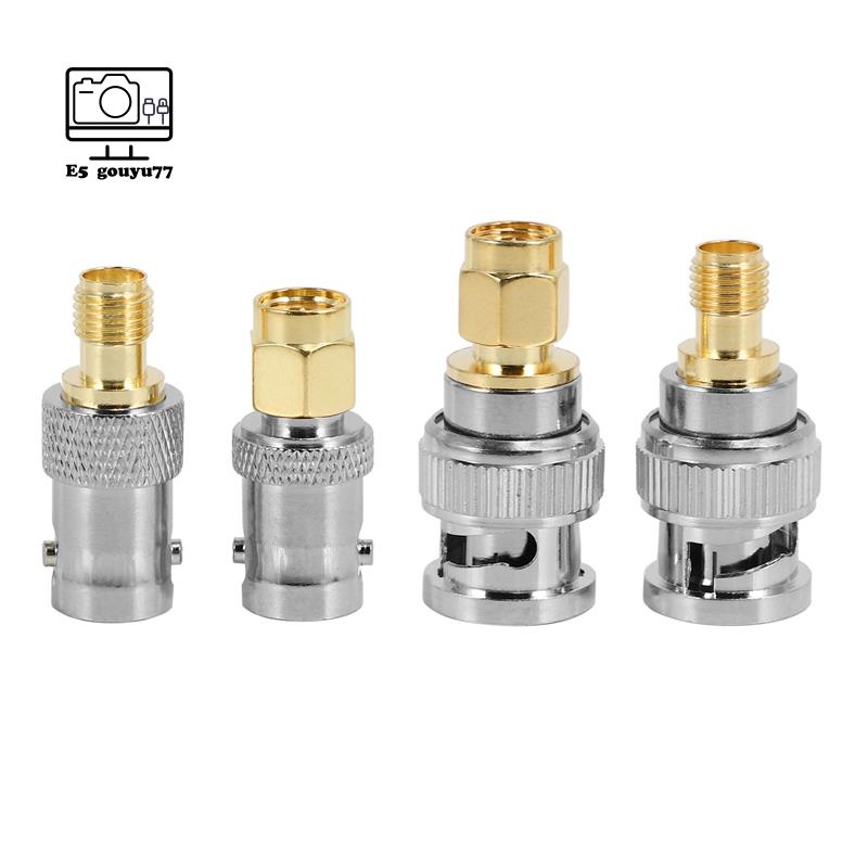 4Pcs BNC To SMA Type Male Female RF Connector Adapter Test Converter ...