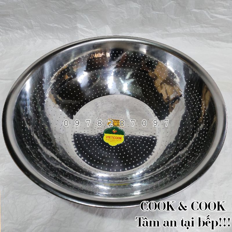 [CHÍNH HÃNG] Rá inox size 30, 32, 34, 36, 38, 40, 42, 44, 46, 48, 50 VIETCOOK loại dầy, rá, rổ ...