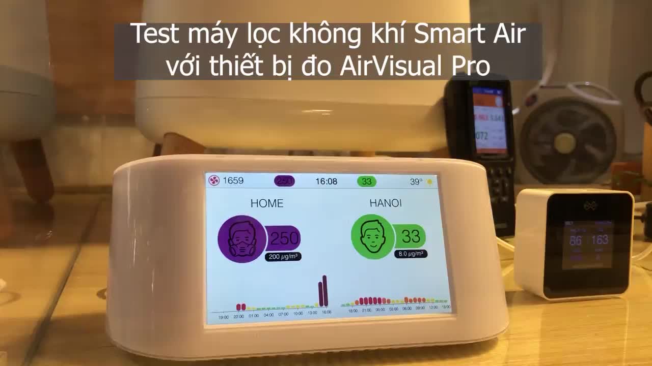 Máy chất lượng không khí, đo nồng độ bụi mịn PM2.5 IQAir AirVisual Pro | Shopee Việt Nam