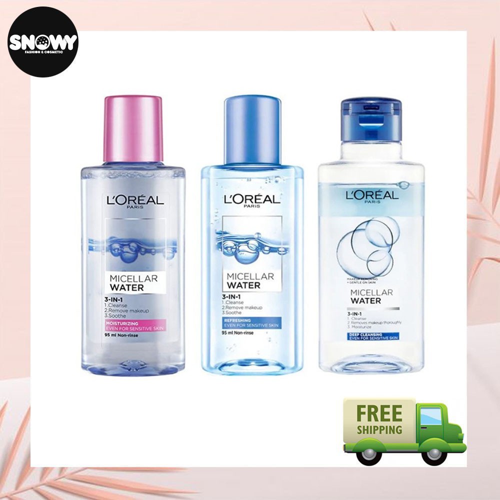 Nước Tẩy Trang L'oreal 3in1 Micellar Water 95ml | Shopee Việt Nam
