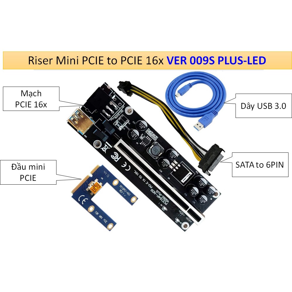 Riser Mini PCIE to PCIE 16x Lắp VGA rời cho Laptop (EGPU) | Shopee Việt Nam