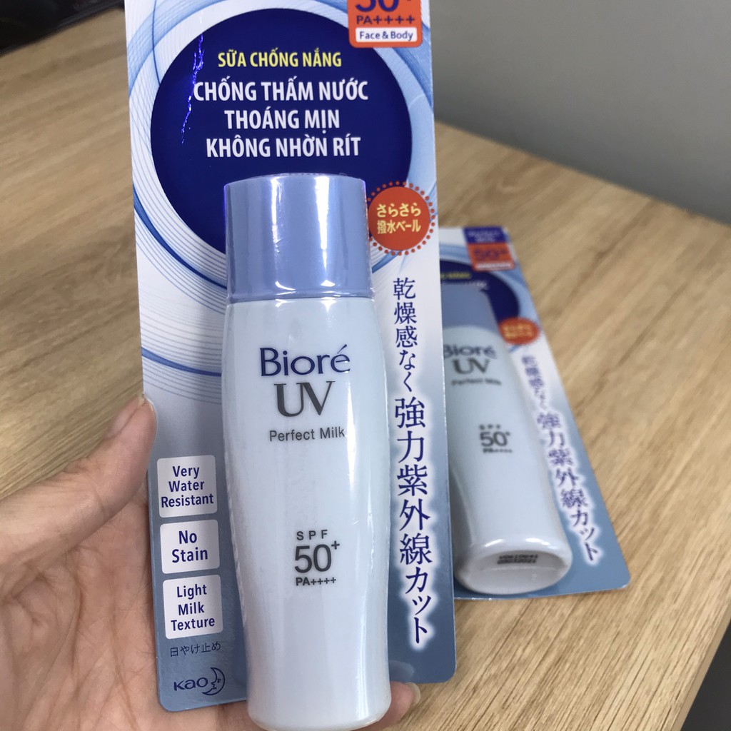 Sữa chống nắng Biore UV Perfect Milk SPF50+/PA+++ 30ml| 40ml Các màu ...