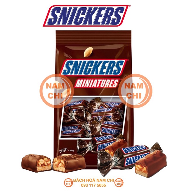[GÓI 220G] Socola SNICKERS MINIATURES 220g Nhân Caramel Đậu Phộng Thơm ...