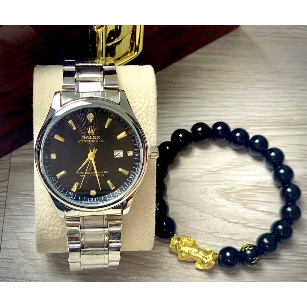 Đồng Hồ Nam Rolex Dây Thép Mặt Vạch Số Có Lịch Ngày Size 40mm Mã RO20 ...