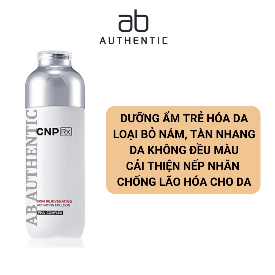 Sữa dưỡng trẻ hóa và dưỡng trắng CNP Rx Skin Rejuvenating Activating Emulsion 100ml- AB ...