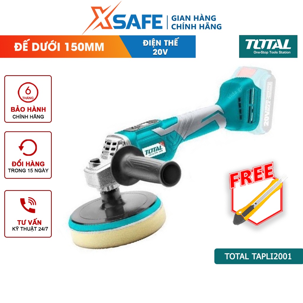 Máy đánh bóng dùng pin 20V TOTAL TAPLI2001 màn hình LCD hiển thị tốc độ ...