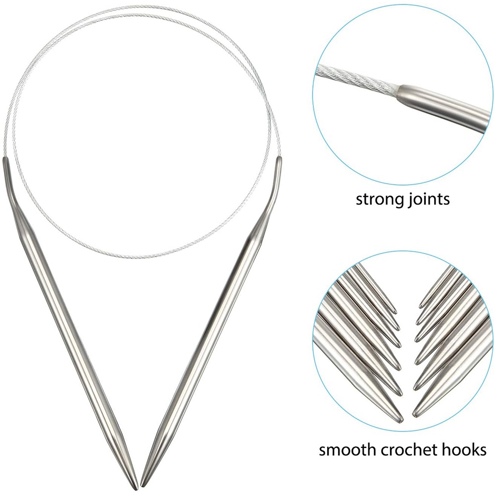 Set 6 Kim Đan Len 2-4.5Mm 60cm Bằng Thép Không Gỉ | Shopee Việt Nam