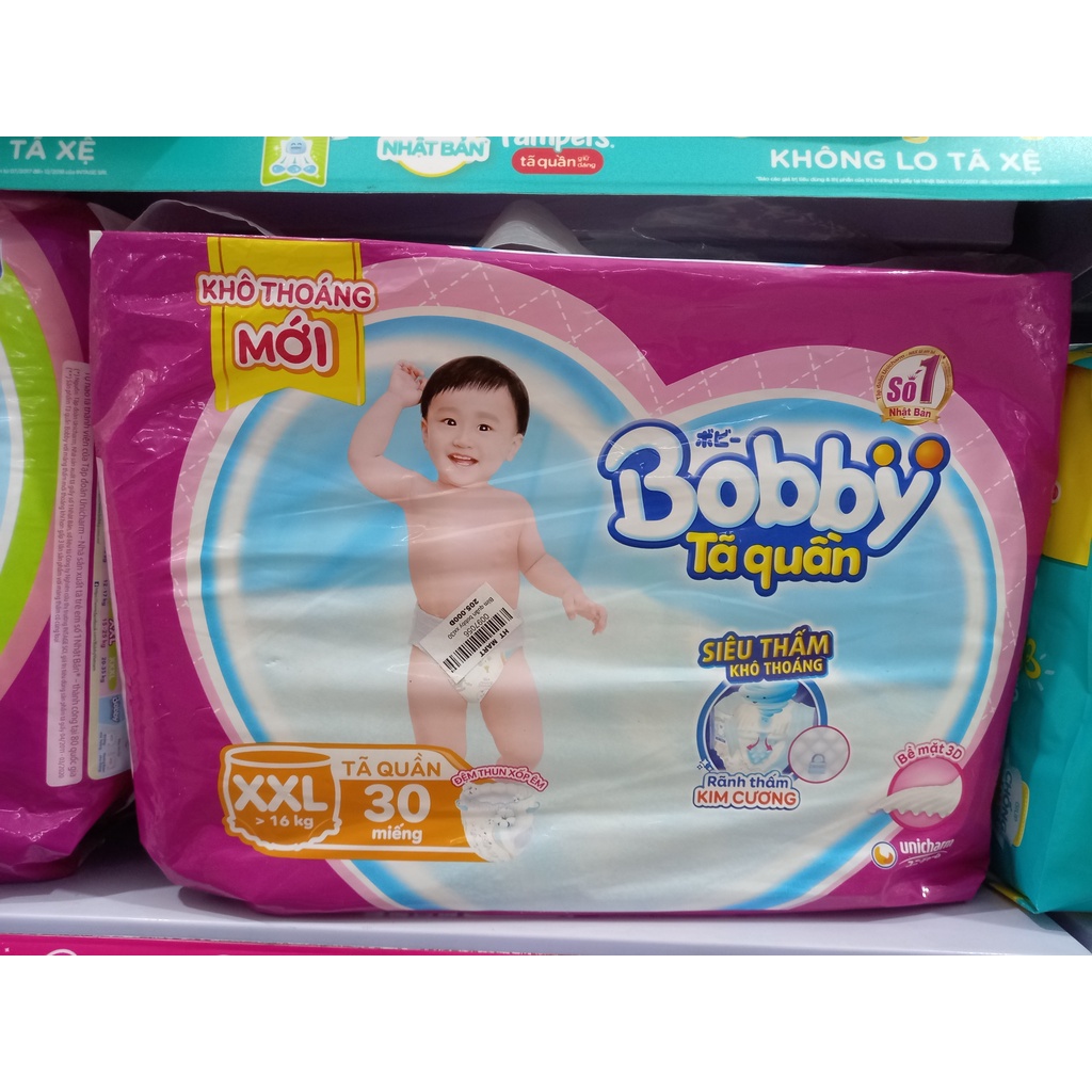 Bỉm Bobby, Tã Quần Bobby Đủ Size S20/ S24/ M18/ M22/ M42/ M62/ L16/ L38 ...