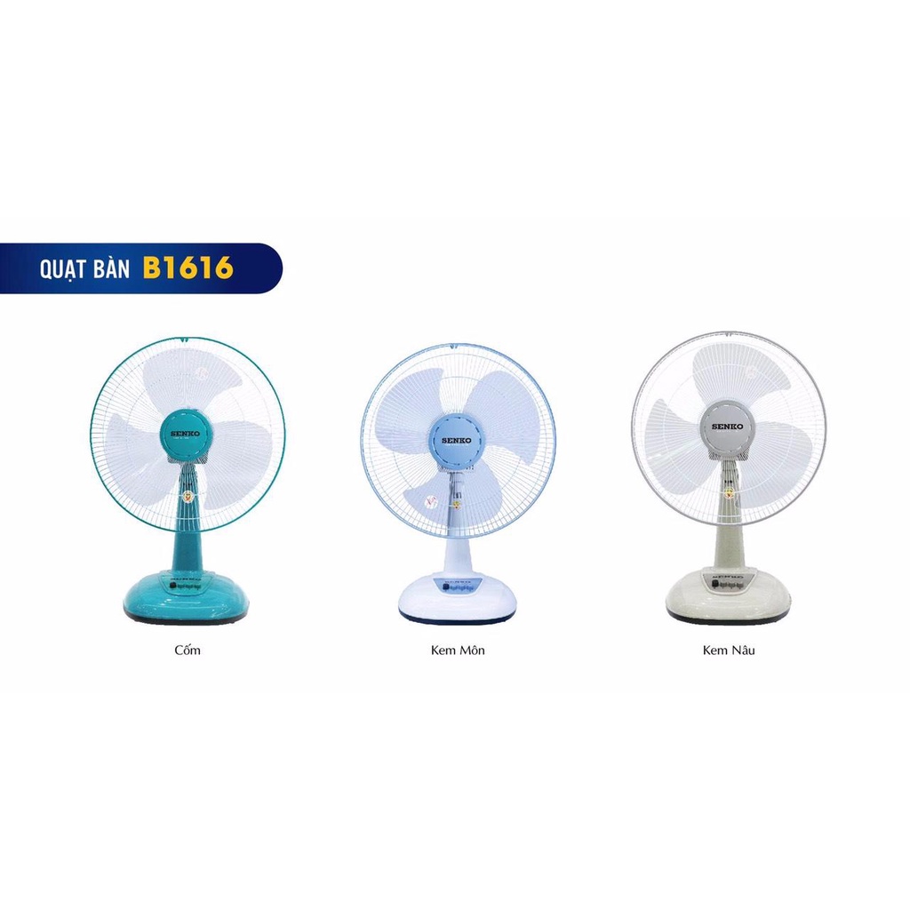 Quạt bàn Senko B1612/B1616 (đường kính cánh 39cm) [giao nội thành có ...