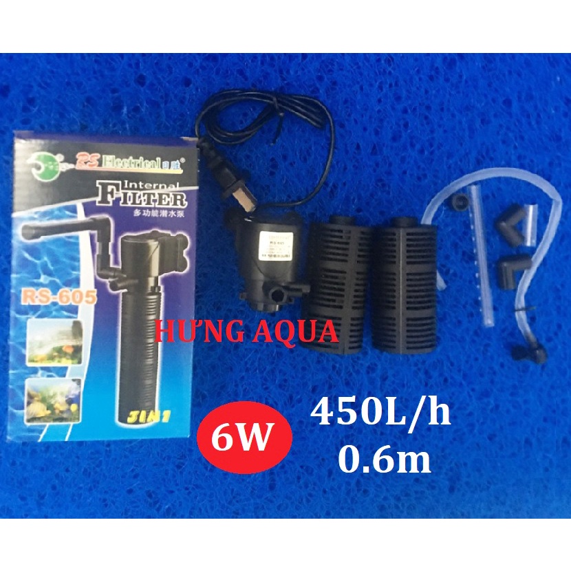 Máy lọc nước bể cá, máy lọc bể cá, lọc ống RS 602/ 603/ 605 đa năng 3 ...